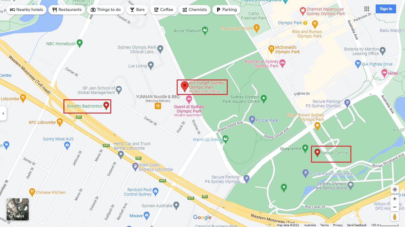 Sydney Olympic Park Maps – New South Wales Badminton Association (NSW ...