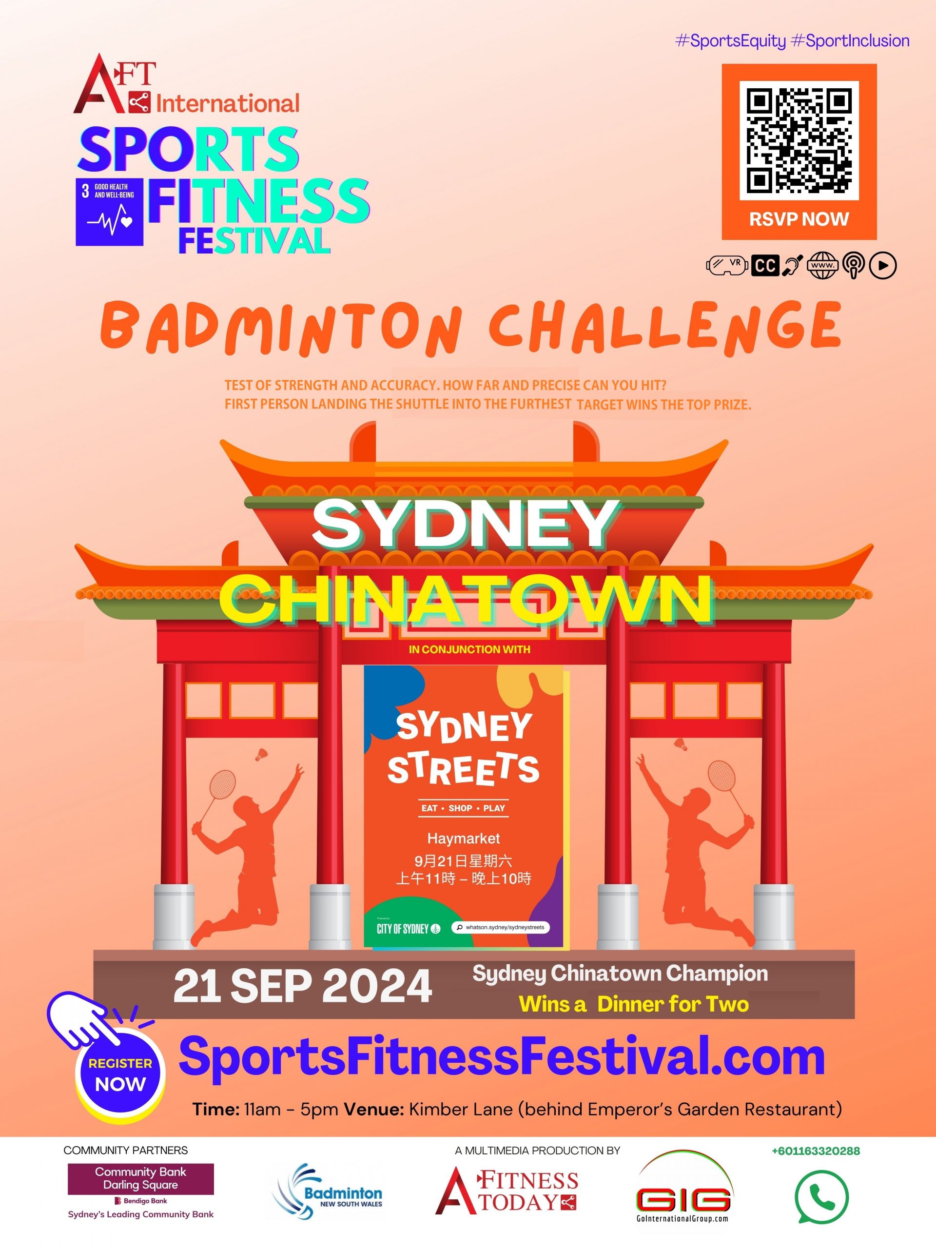 Sydney Streets in Haymarket – Badminton Challenge (21 SEP) – New South ...